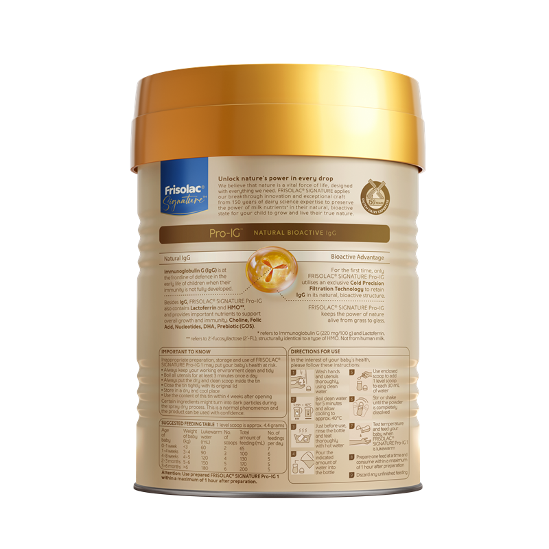 FRISOLAC® SIGNATURE™ 1號 400克 – Friso HK